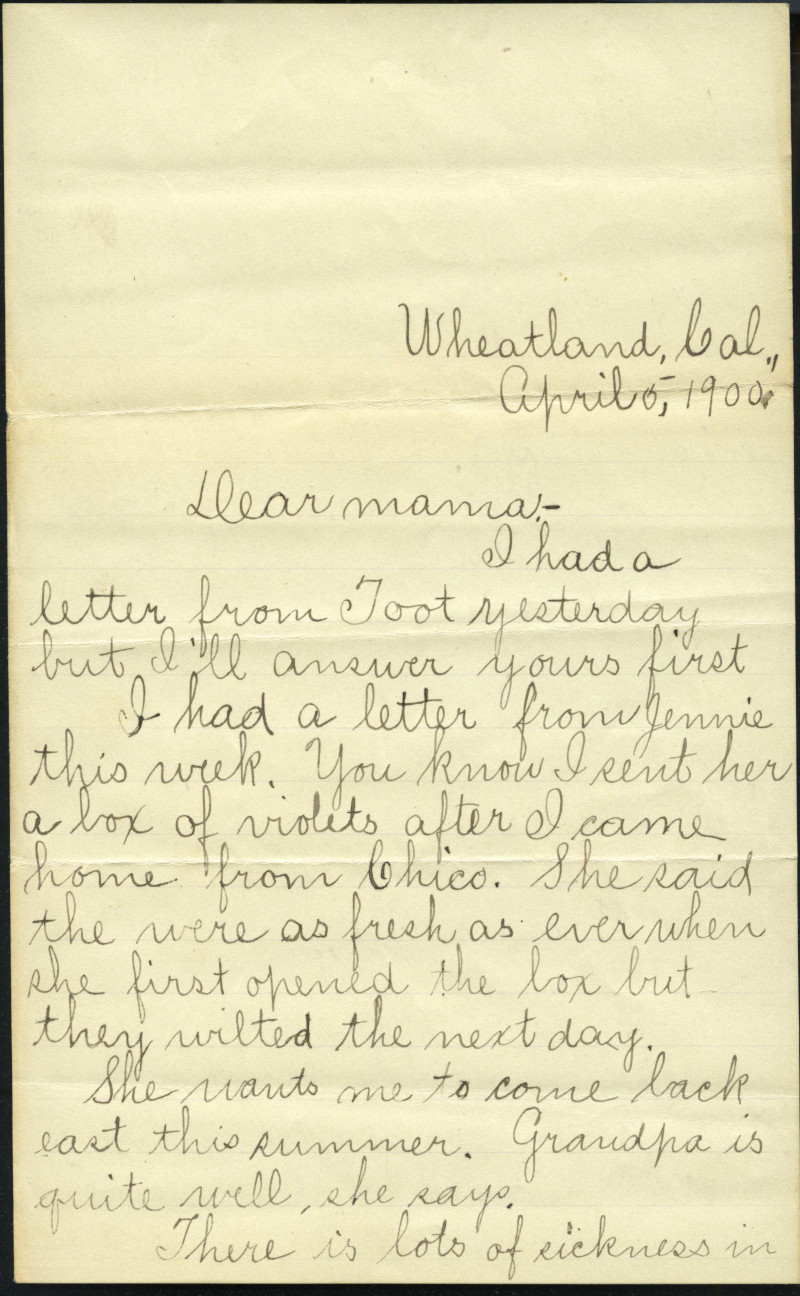 A Letter Found in a Book | goldfields